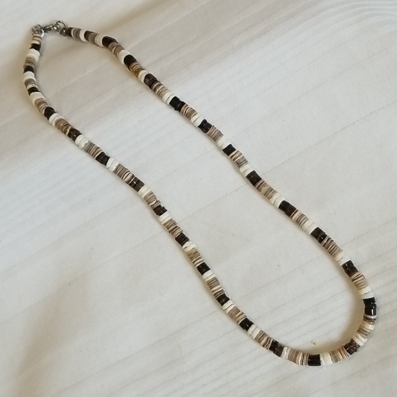 Accessories | Puka Shell Black White Brown Necklace | Poshmark